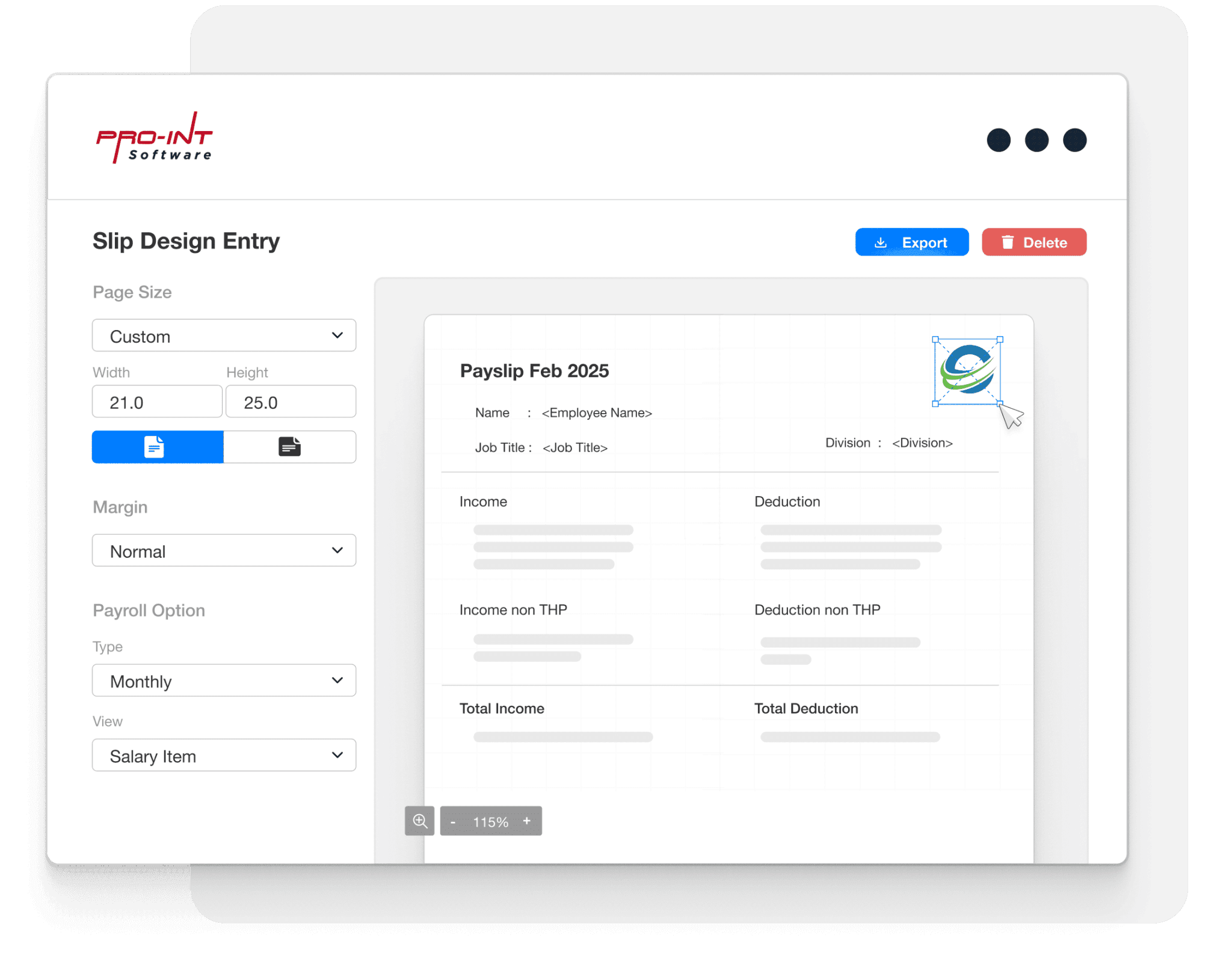 e-Payslip Design – Slip Gaji Digital Custom | Pro-Int HRIS