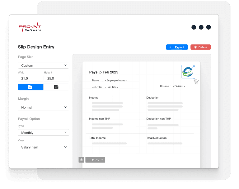 e-Payslip Design – Slip Gaji Digital Custom | Pro-Int HRIS