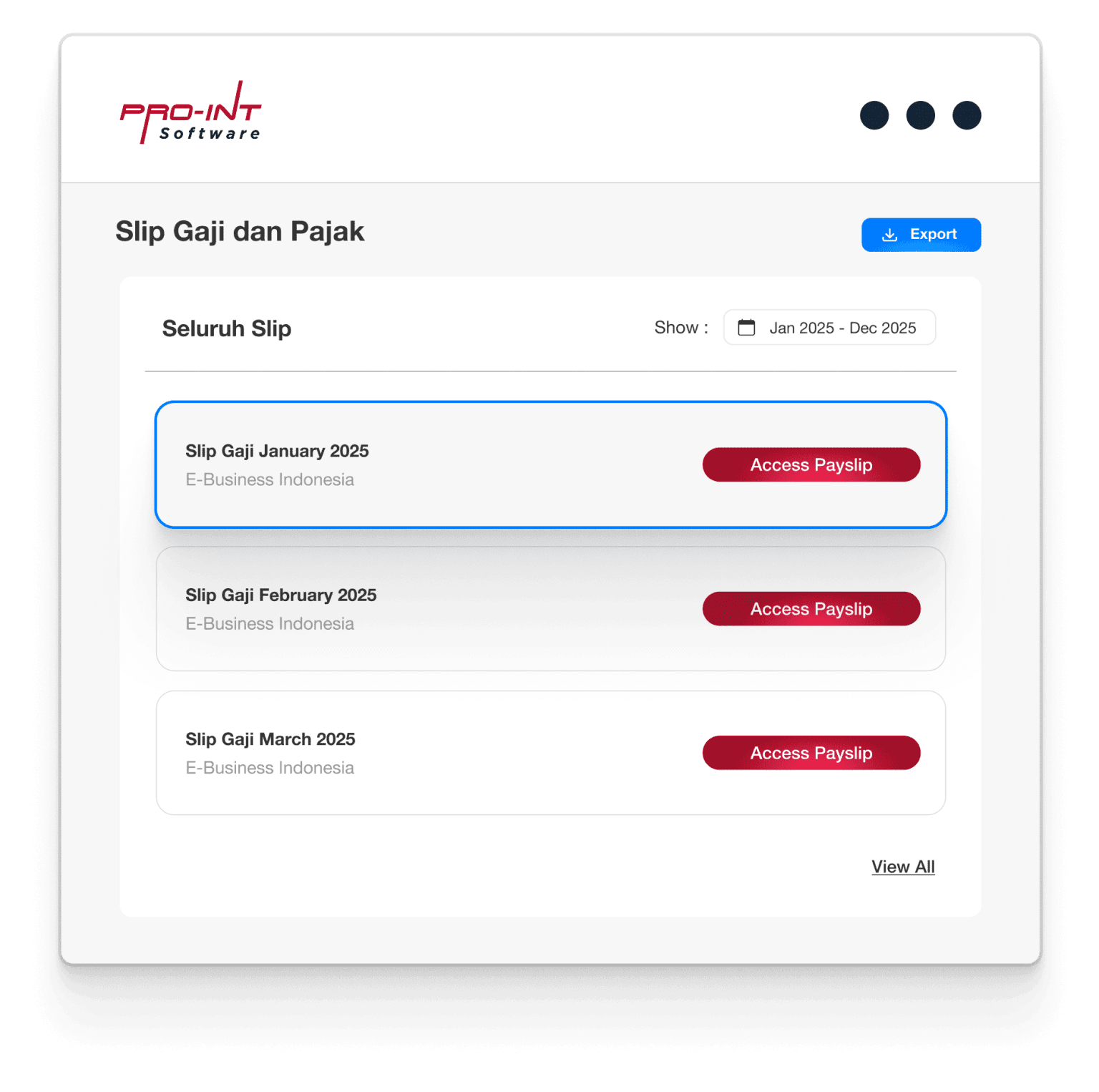 e-Payslip Design – Slip Gaji Digital Custom | Pro-Int HRIS
