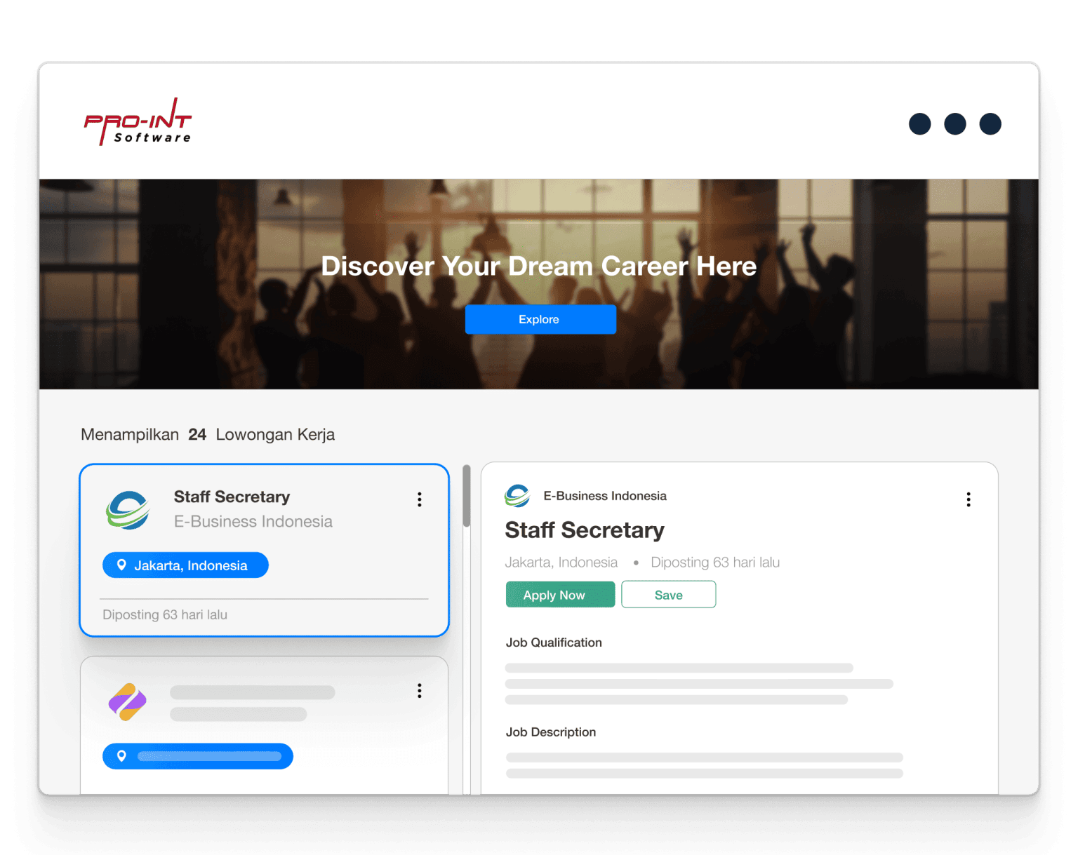 E-Recruitment - Pro-Int Software