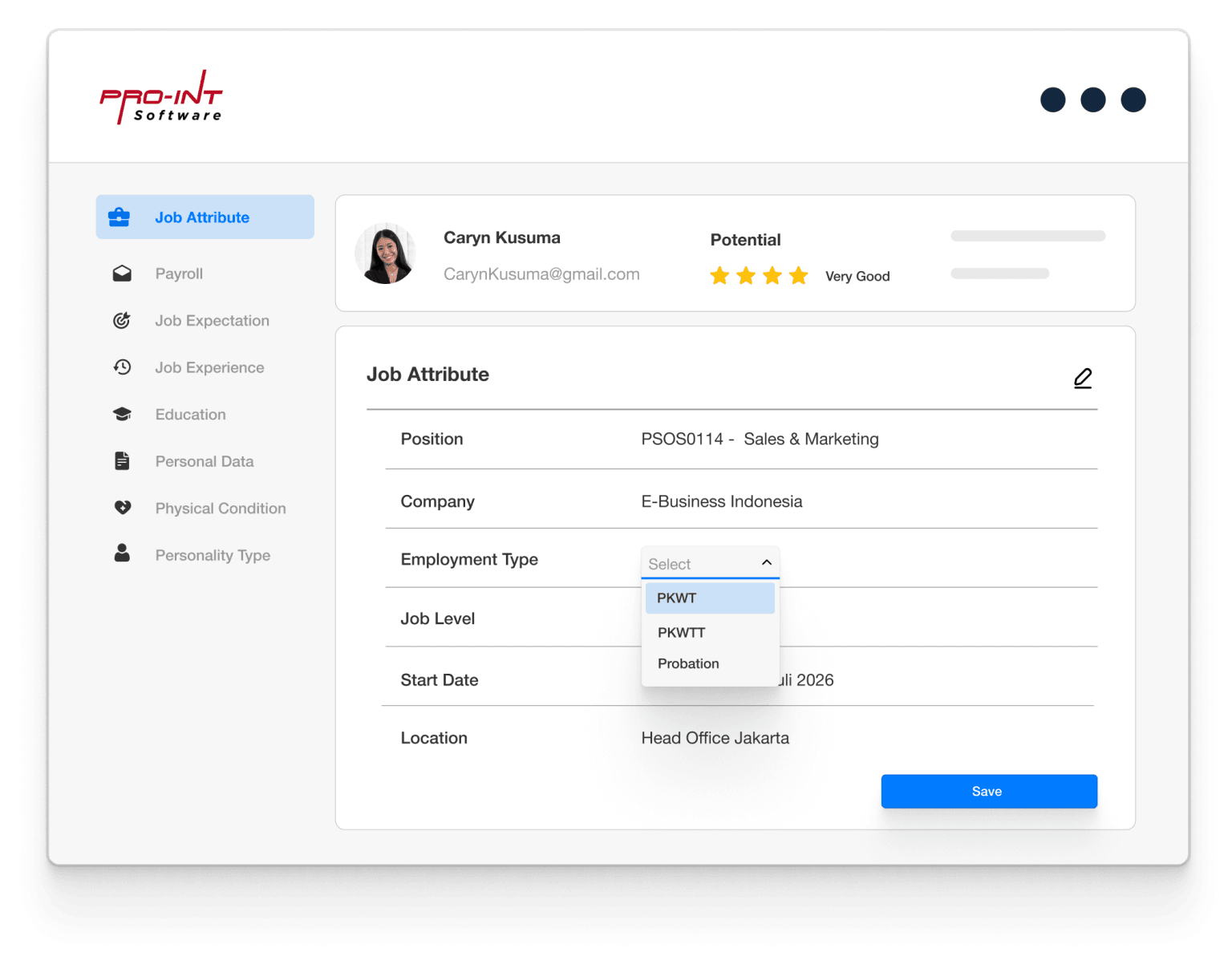E-Recruitment - Pro-Int Software