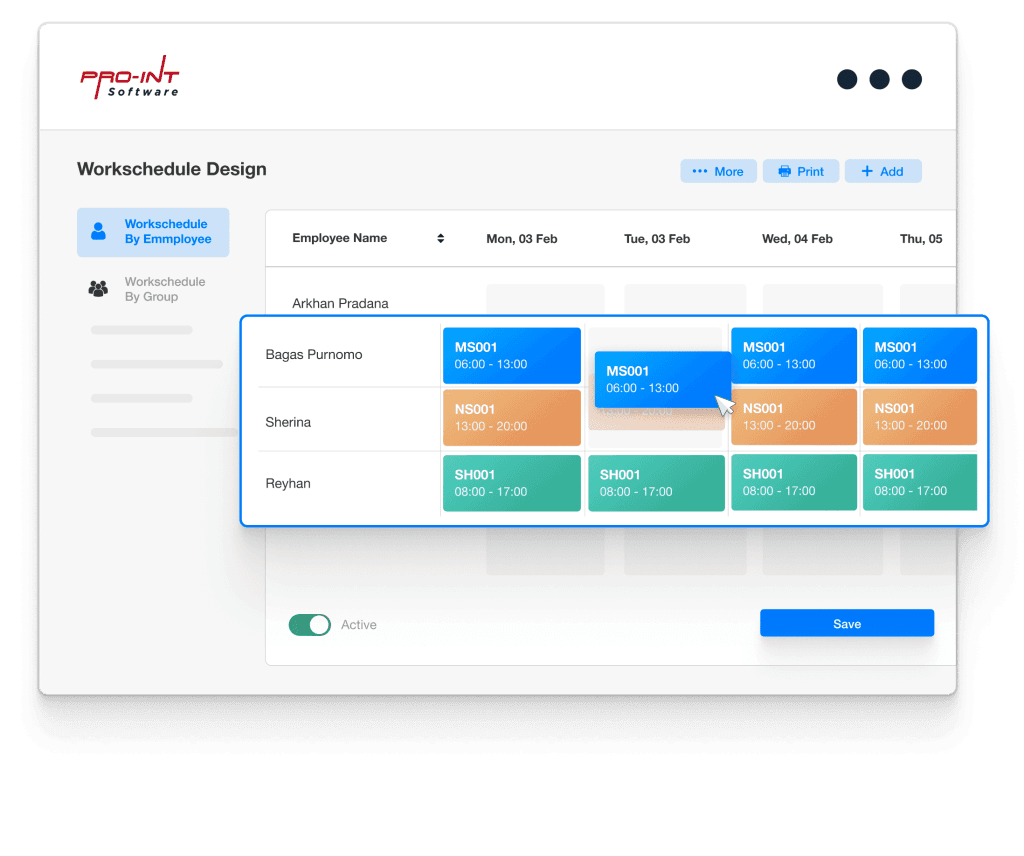 Shift Management - Pro-Int Software