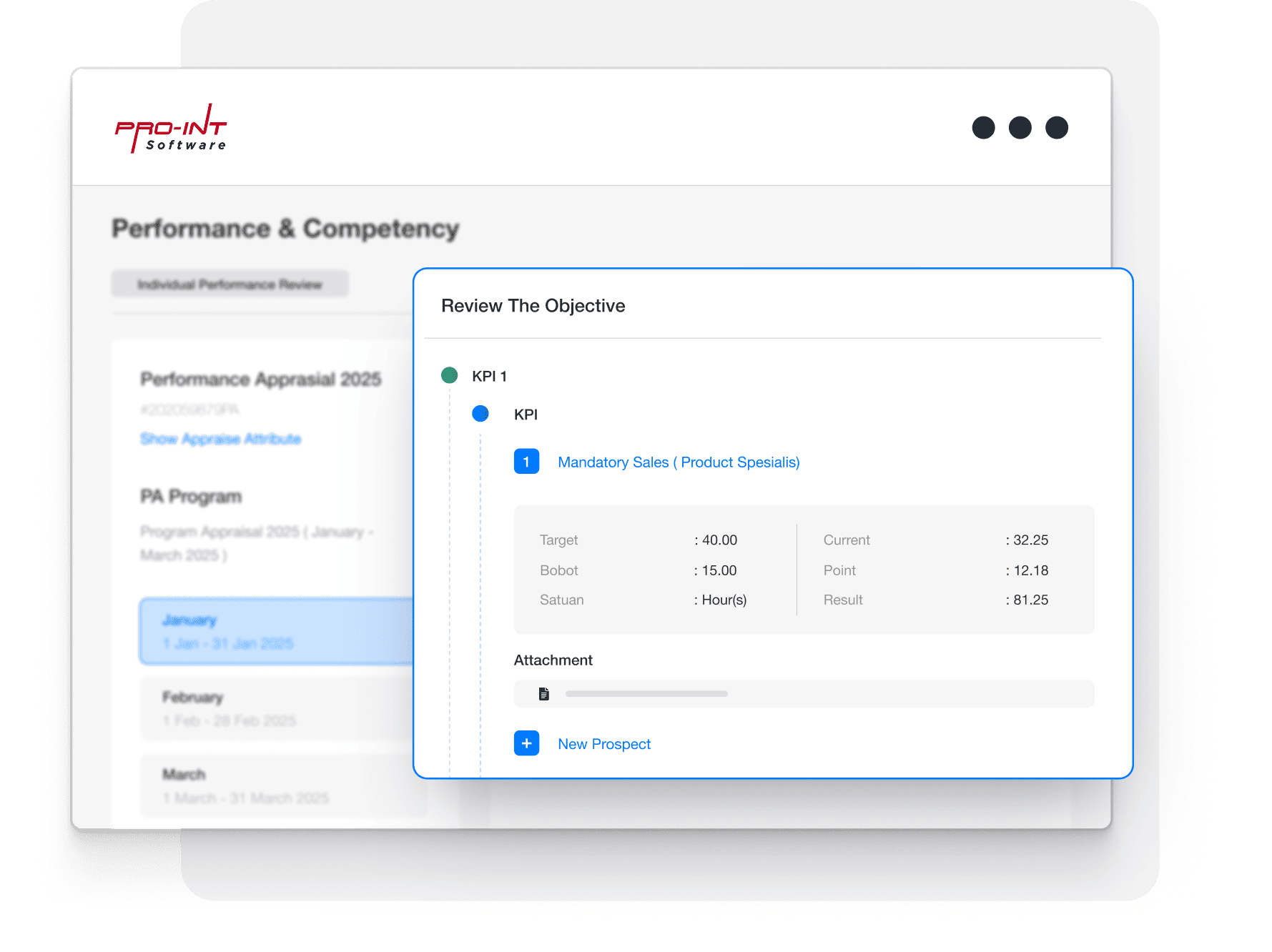 Performance Appraisal Karyawan Terstruktur | Pro-Int HRIS